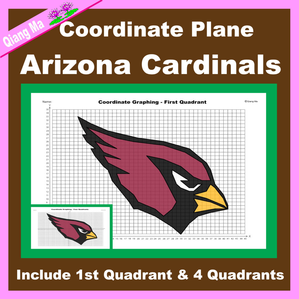 Super Bowl Coordinate Plane Graphing Picture: Arizona Cardinals | Made ...
