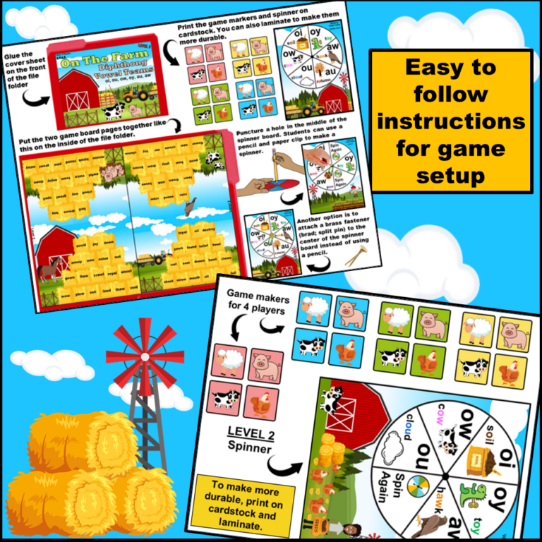 Phonics Games | Vowel Teams | Digraphs | Blends | Diphthongs | BUNDLE ...