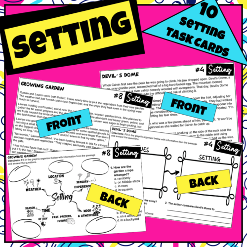 Reading Comprehension Task Cards for 3rd-6th Grade Test Prep MINI ...