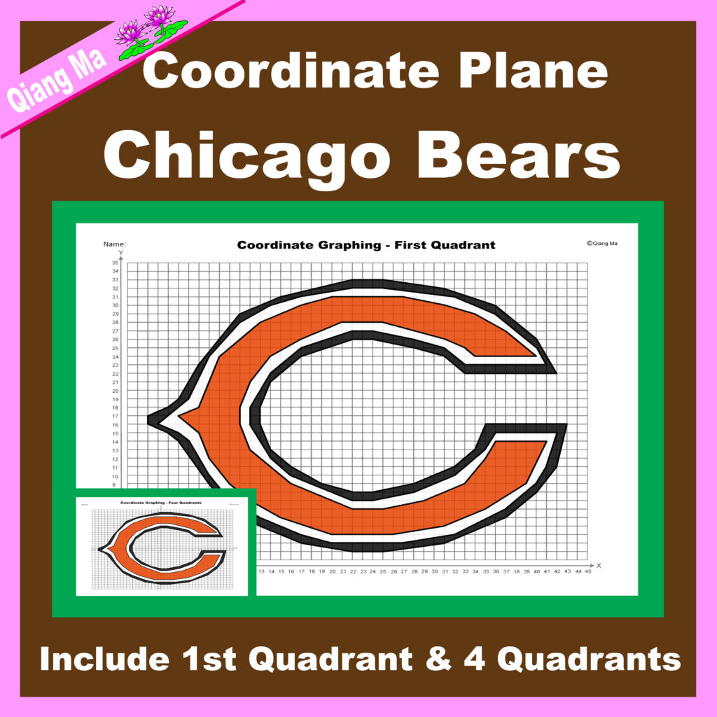 Super Bowl Coordinate Plane Graphing Picture: Chicago Bears | Made By ...
