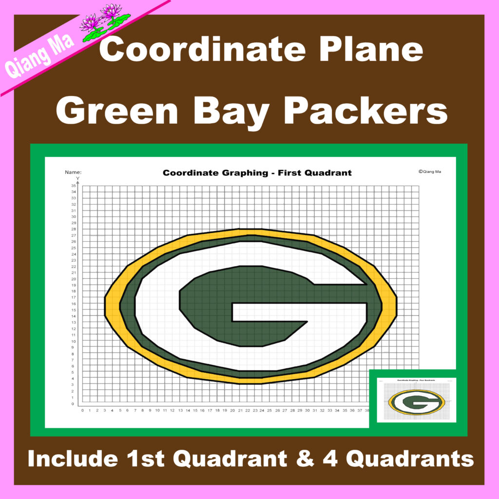 Super Bowl Coordinate Plane Graphing Picture: Green Bay Packers | Made ...