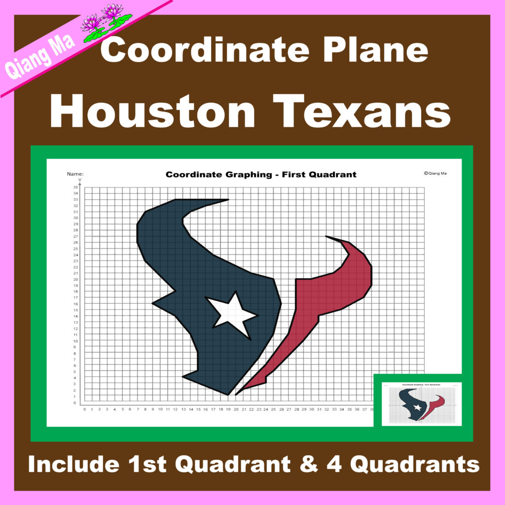 Super Bowl Coordinate Plane Graphing Picture: Houston Texans - Made By ...