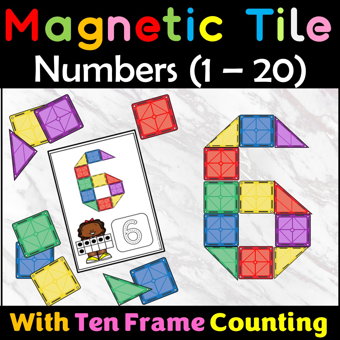 Numbers 1 20 Activities With Magnetic Tiles Math Center Ten Frame Numbers 1 20 Activities With Magnetic Tiles Math Center Ten Frame