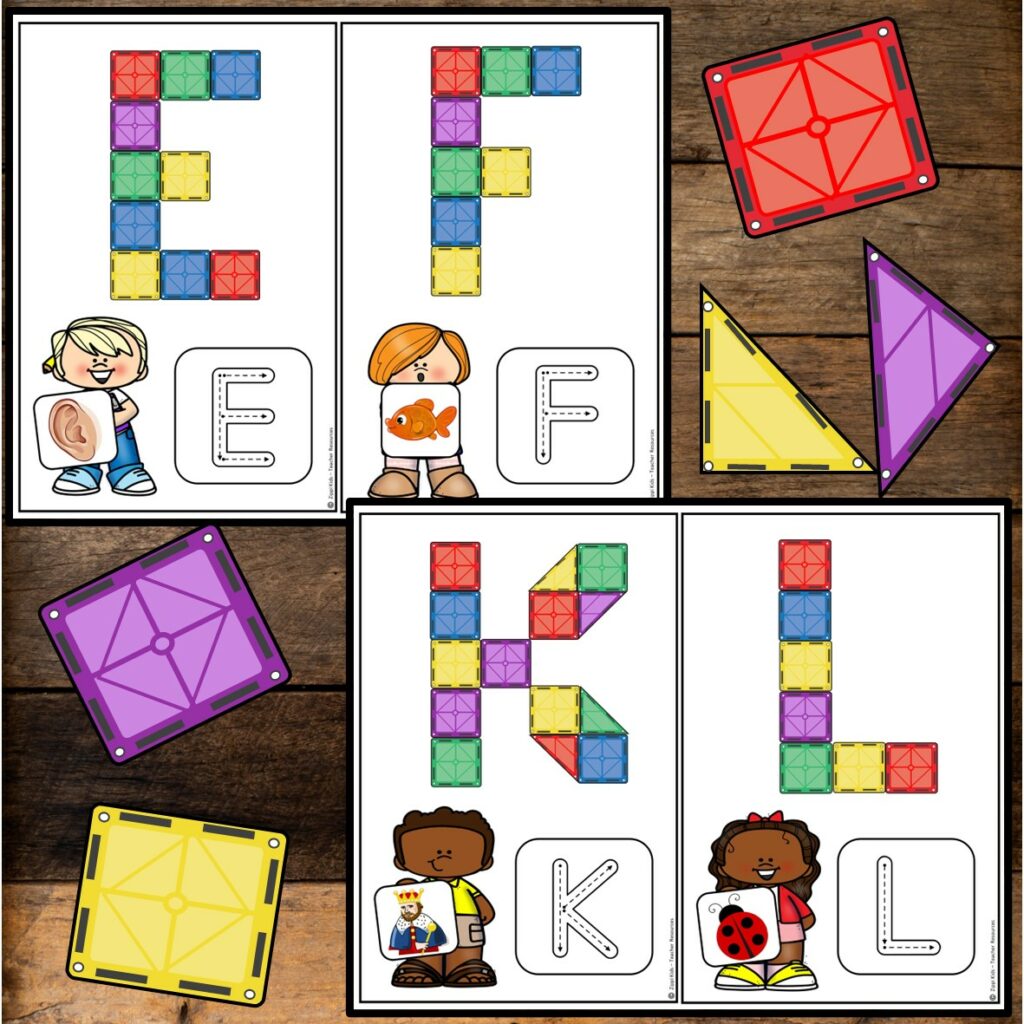 Magnetic Tiles Letters, Numbers, Shapes, Patterns Growing Bundle | Made ...