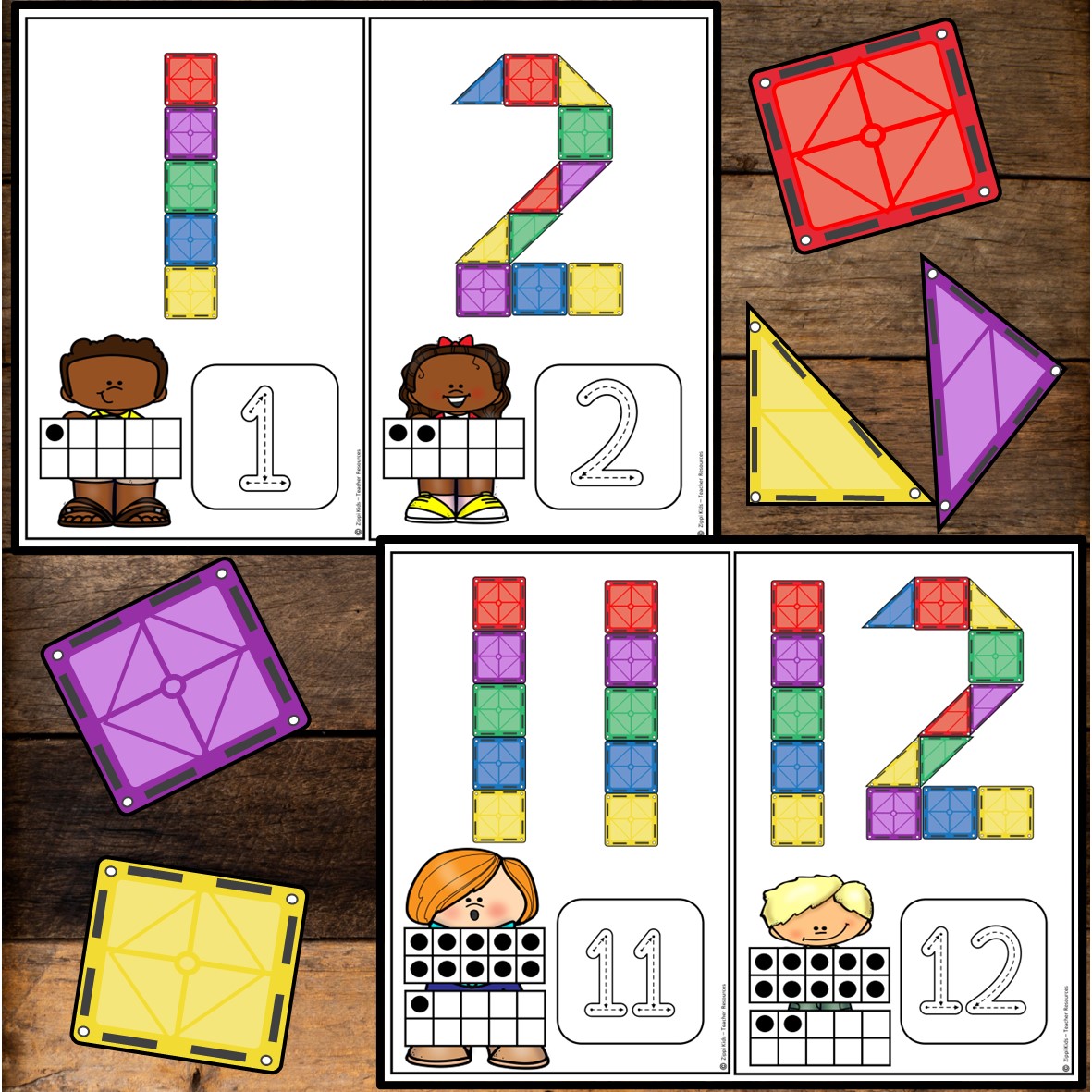 Magnetic Tiles Letters, Numbers, Shapes, Patterns Growing Bundle | Made ...