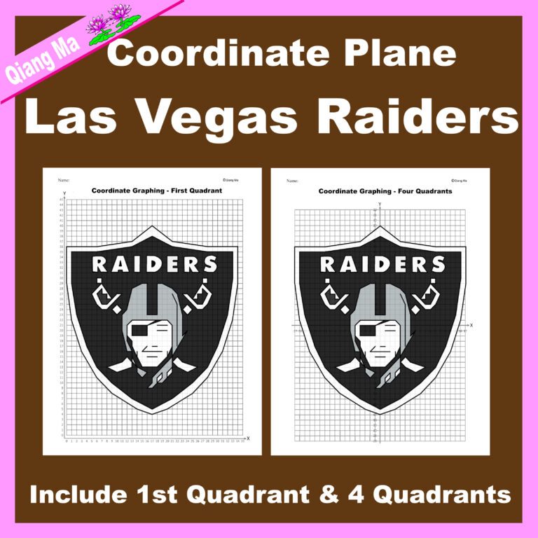 Super Bowl Coordinate Plane Graphing Picture: Las Vegas Raiders - Made ...