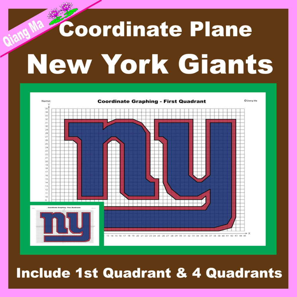Super Bowl Coordinate Plane Graphing Picture: New York Giants | Made By ...
