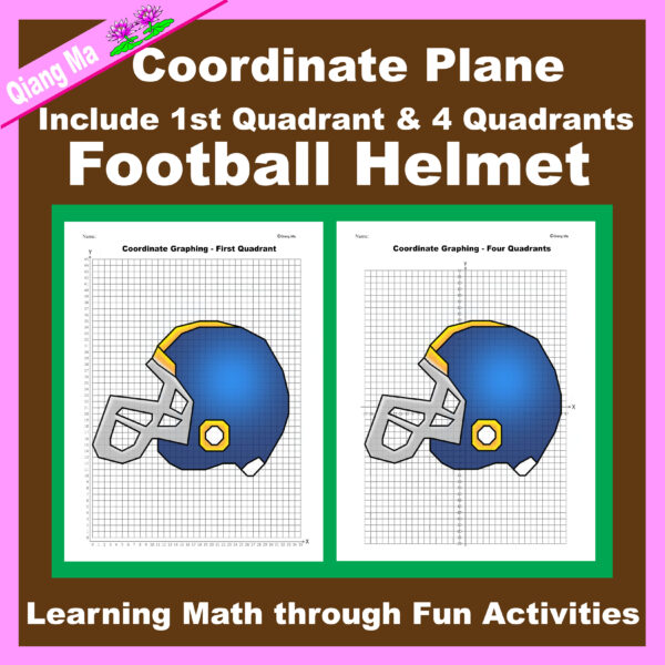 Super Bowl Coordinate Plane Graphing Picture: Football Helmet | Made By ...