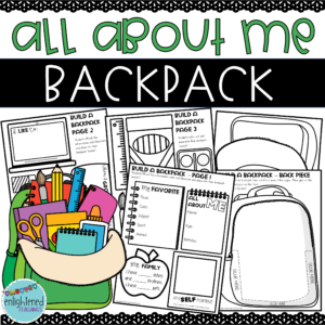 All About Me Backpack, Back to School Craft Writing, Build a Backpack ...