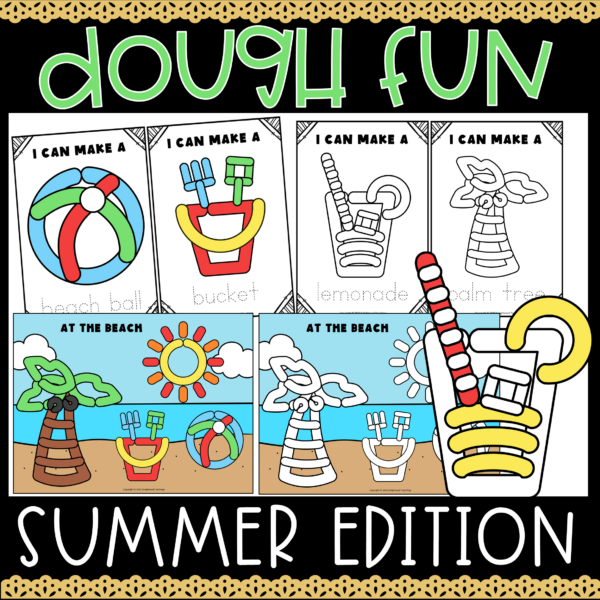 Summer Play Dough Mats Fine Motor Skills, Playdough Mats, Playdoh Mats ...