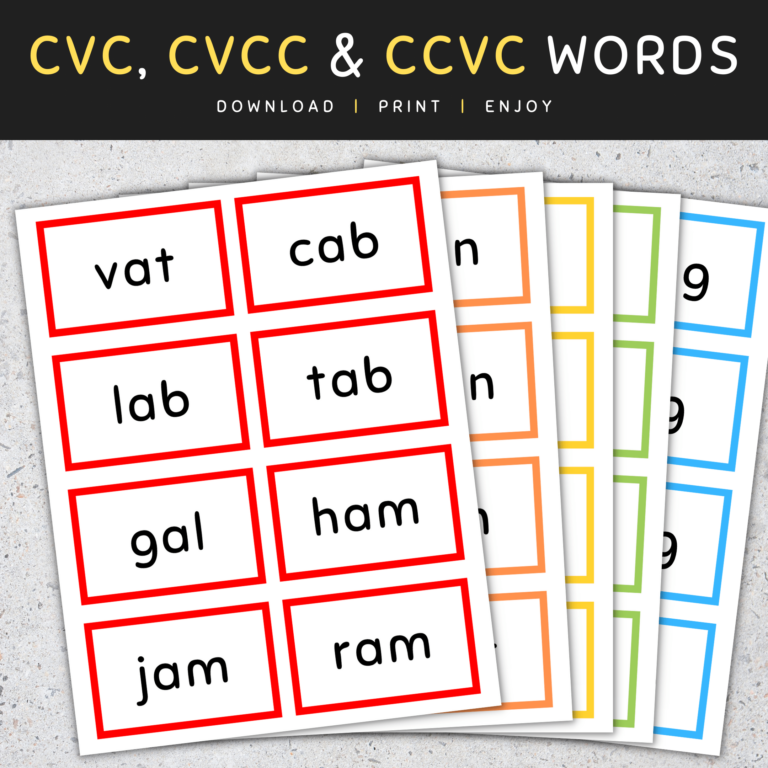 CVCe Words Tracing Flashcards: Long Vowels (A I O U), CVCe Words List ...