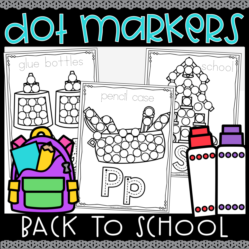 Dot Marker Fine Motor Activity, Dot Painting Back to School Theme ...