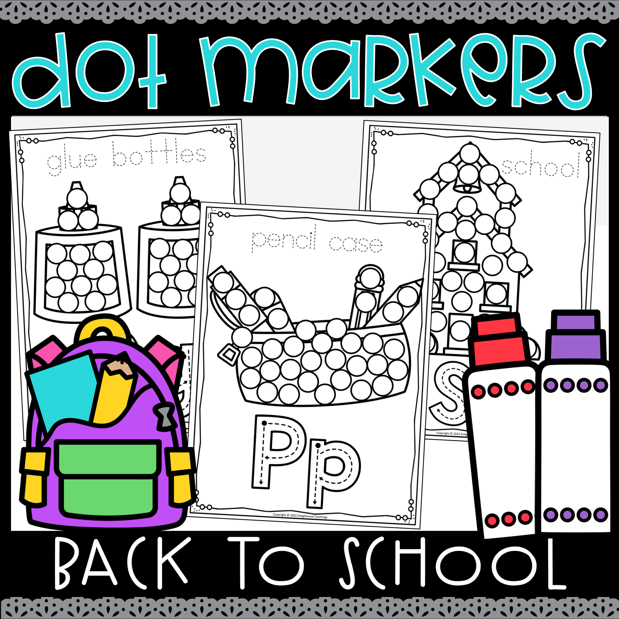 Dot Marker Fine Motor Activity, Dot Painting Back to School Theme ...