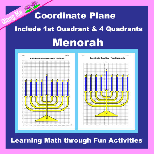 Hanukkah Coordinate Plane Graphing Picture: Menorah | Made By Teachers