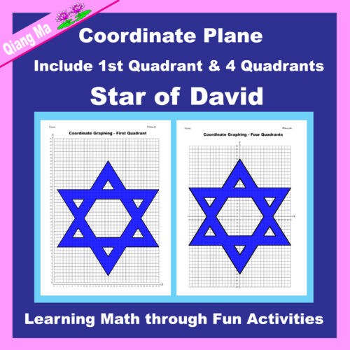 Hanukkah Coordinate Plane Graphing Picture: Star of David - Made By ...