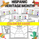Hispanic Heritage Month Coloring Pages - Color By Numbers - Made By ...