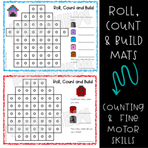 Spring Snap Cube Mats Fine Motor Skills Counting Cube Centers | Made By ...