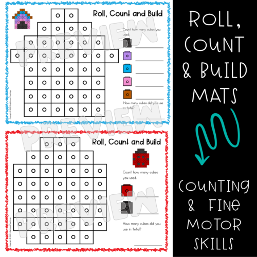 Spring Snap Cube Mats Fine Motor Skills Counting Cube Centers - Made By ...