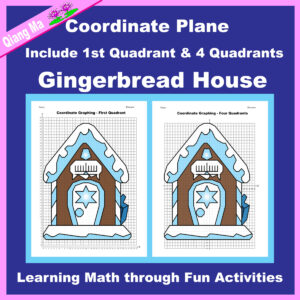 Hanukkah Coordinate Plane Graphing Picture: Gingerbread House | Made By ...