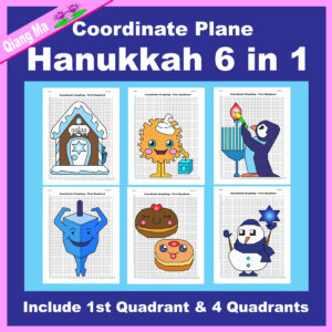 Hanukkah Coordinate Plane Graphing Picture: Hanukkah Bundle 6 in 1 ...