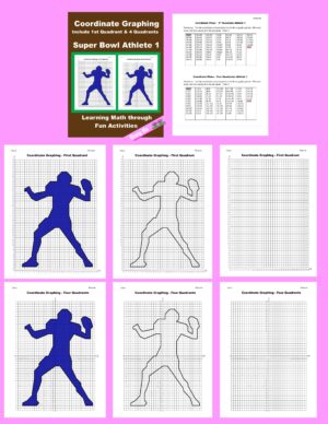 Super Bowl Coordinate Plane Graphing Picture: Athlete 1 | Made By Teachers