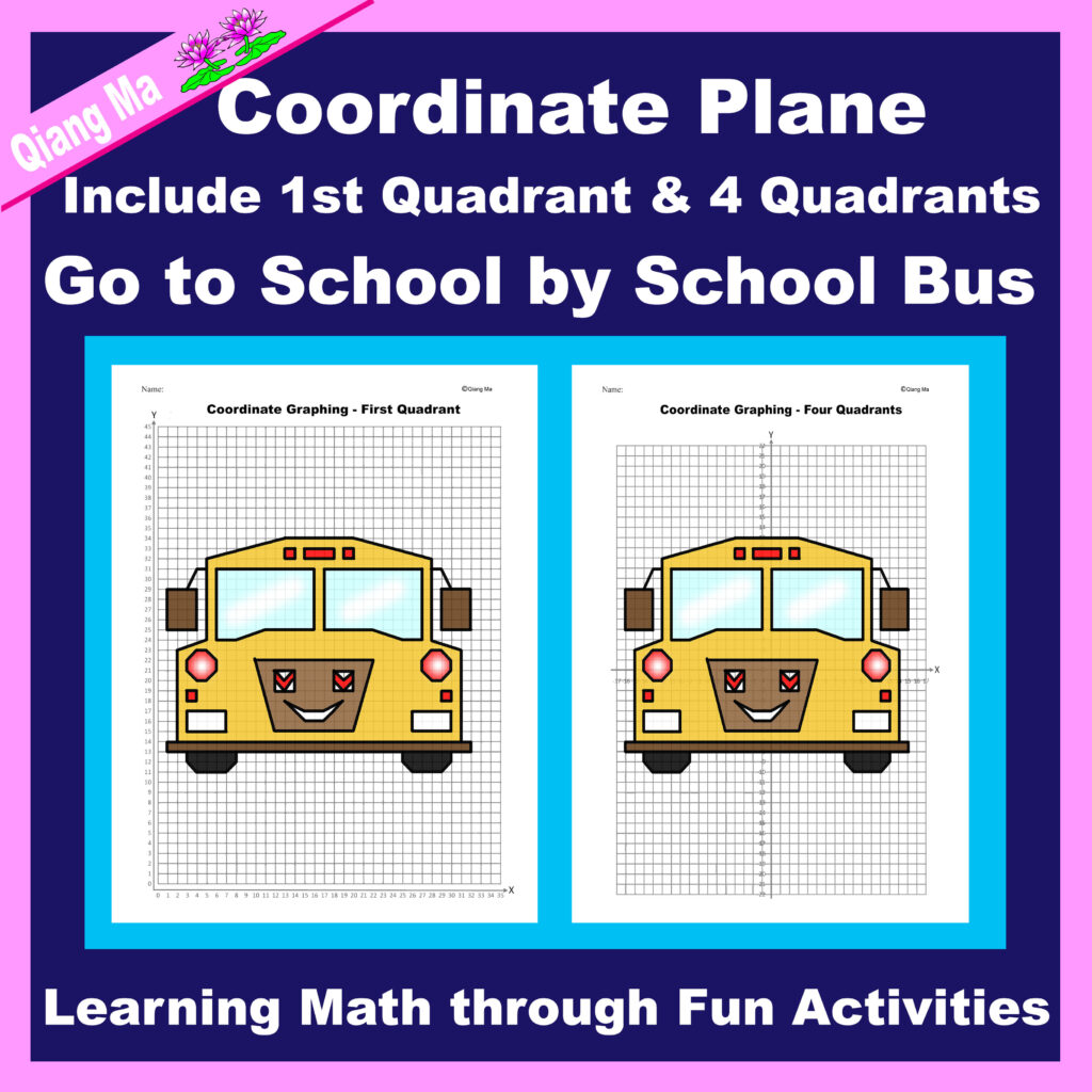 Back to School Coordinate Plane Graphing Picture: Class Time 4 in 1 ...