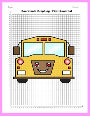 Back to School Coordinate Plane Graphing Picture: Go to School ...