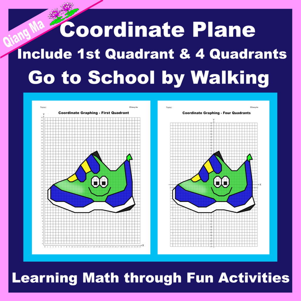 Back to School Coordinate Plane Graphing Picture: Go to School by ...