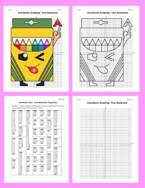 Back to School Coordinate Plane Graphing Picture: Crayon Box | Made By ...