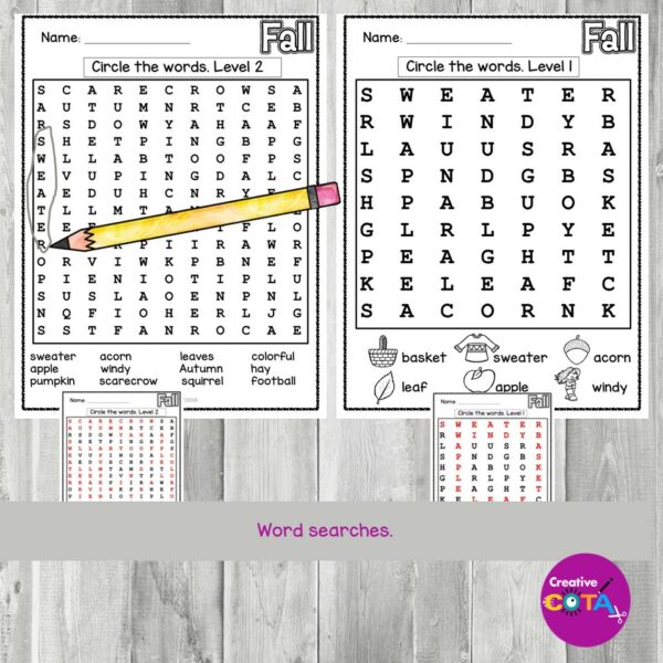 Fall OT Fine Motor Visual Perception Worksheets and Activities - Made ...
