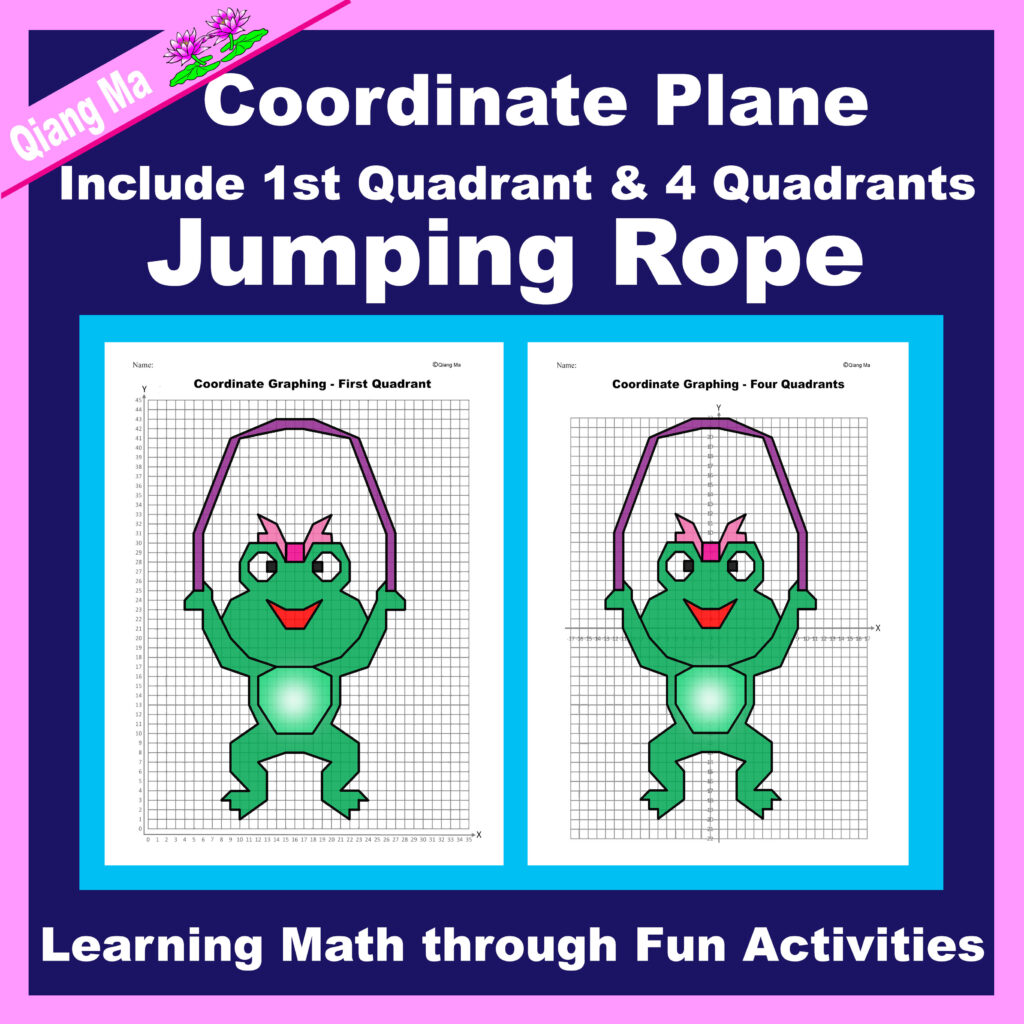 Back to School Coordinate Plane Graphing Picture: Jumping Rope | Made ...