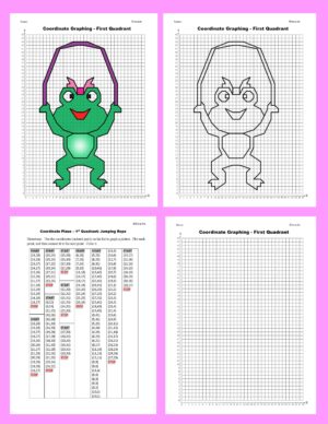 Back to School Coordinate Plane Graphing Picture: Jumping Rope | Made ...
