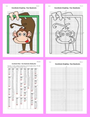 Back to School Coordinate Plane Graphing Picture: Monkey Bar | Made By ...