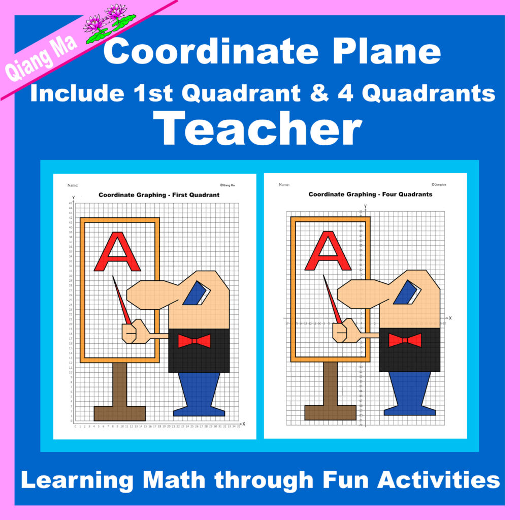 Back to School Monster Coordinate Plane Graphing Picture: Teacher ...