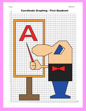 Back to School Monster Coordinate Plane Graphing Picture: Teacher ...