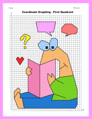 Back to School Monster Coordinate Plane Graphing Picture: Reader | Made ...