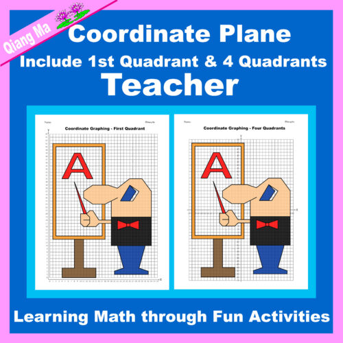Back to School Coordinate Plane Graphing Picture: Monster 6 in 1 Bundle ...