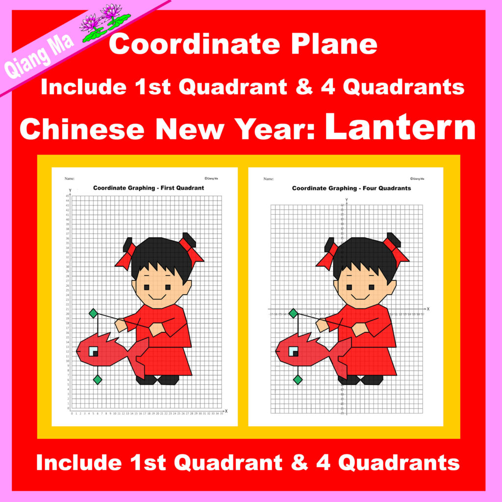 Chinese New Year Coordinate Plane Graphing Picture: Lantern - Made By ...
