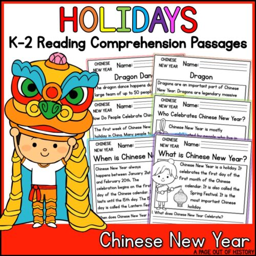 Chinese New Year Holidays Reading Comprehension Passages K-2 - Made By ...