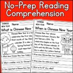 Chinese New Year Holidays Reading Comprehension Passages K-2 | Made By ...