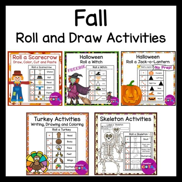 Fall Fine Motor Roll and Draw Activities - Made By Teachers