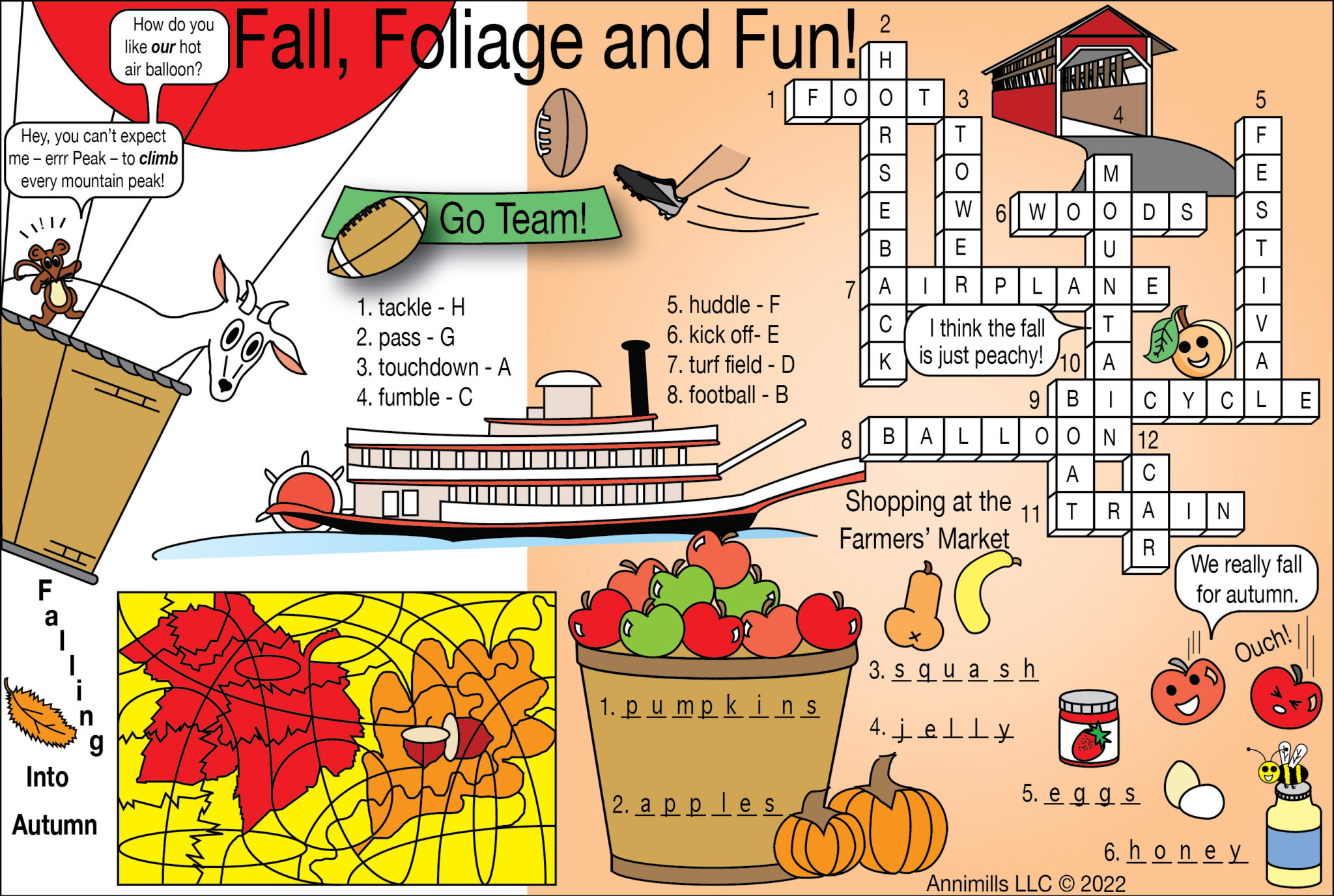Fall, Foliage and Fun – Two-Page Activity Fall Puzzle Set | Made By ...