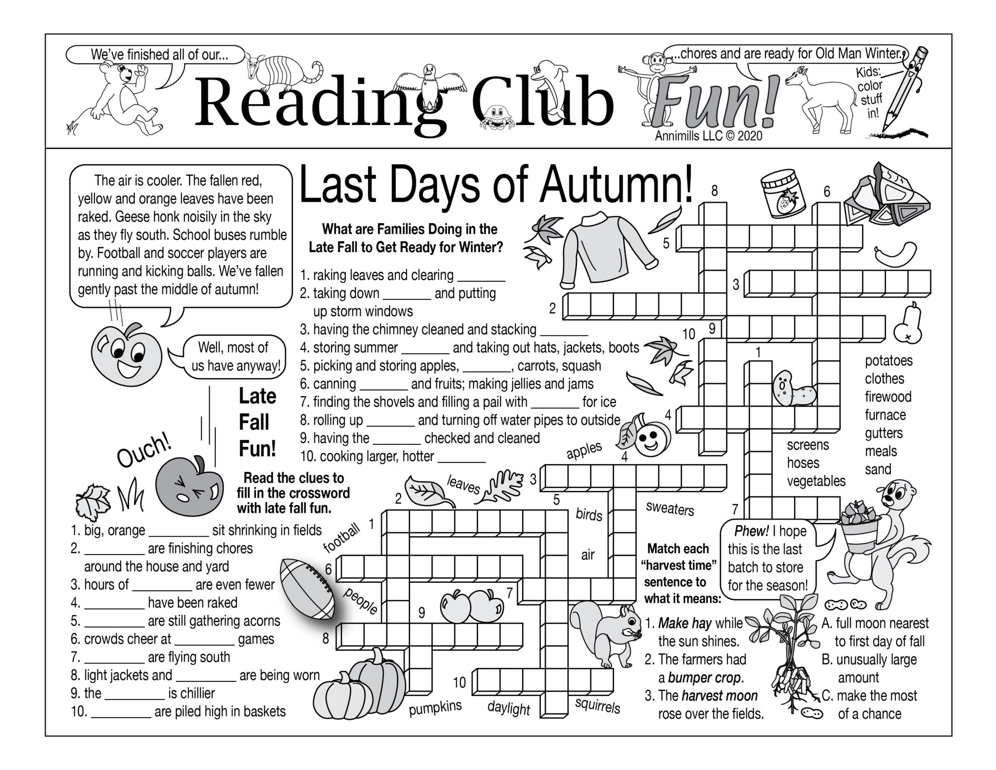 Fall Happenings – Fall Times and Rhymes Printable Puzzle Pack | Made By ...