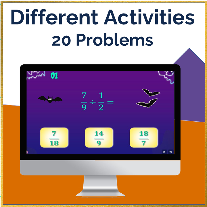 Halloween Operations with Fractions Activity | Digital Escape Room ...
