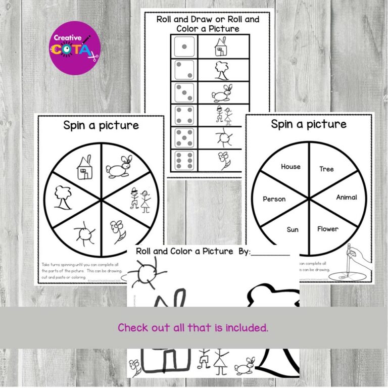 Roll and Draw Visual Perception Activities - Made By Teachers