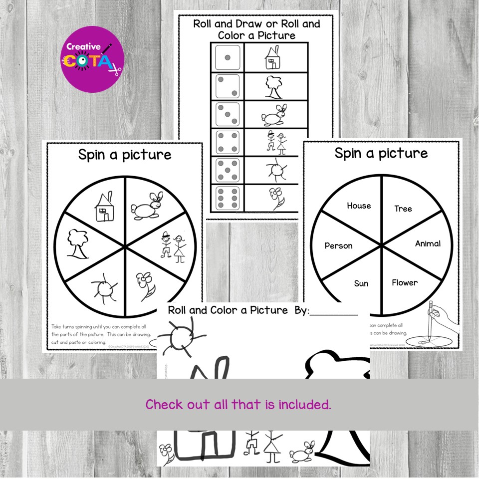 Roll and Draw Visual Perception Activities | Made By Teachers