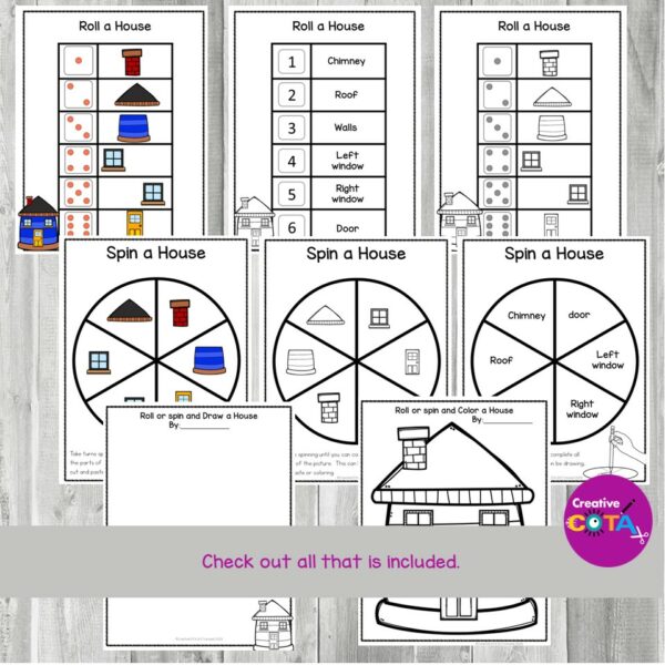 Roll and Draw Visual Perception Activities - Made By Teachers