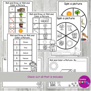 Roll and Draw Visual Perception Activities - Made By Teachers