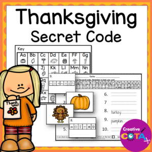 Thanksgiving Writing Secret Code Activities and Worksheets | Made By ...