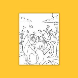 Printable Fall Autumn Animals Coloring Pages September October ...